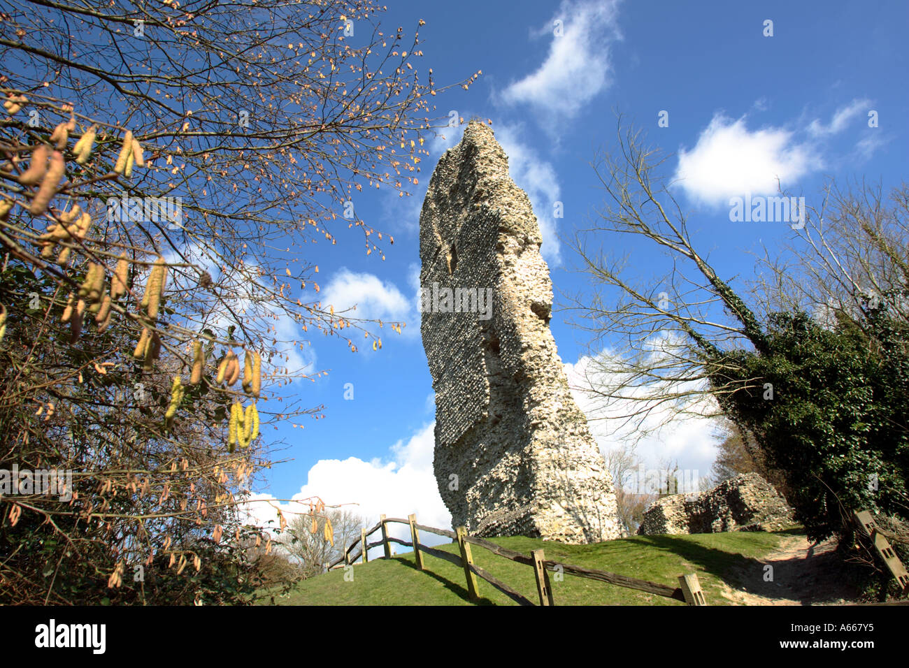 Bramber castle ruin, West Sussex Stock Photo - Alamy