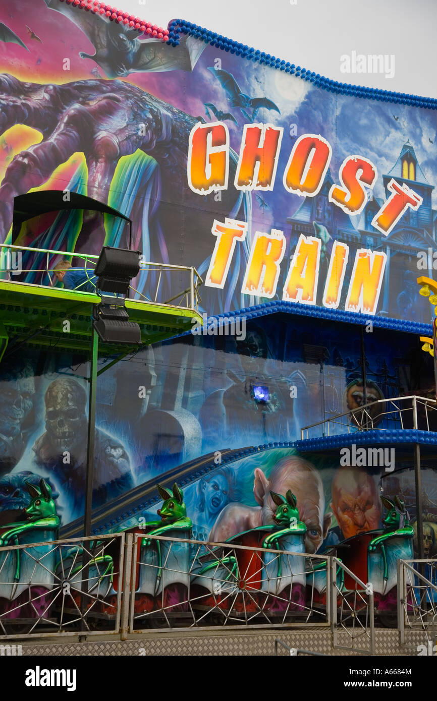 Collins travelling fair Ghost Train ride and amusement rides, amusement ...