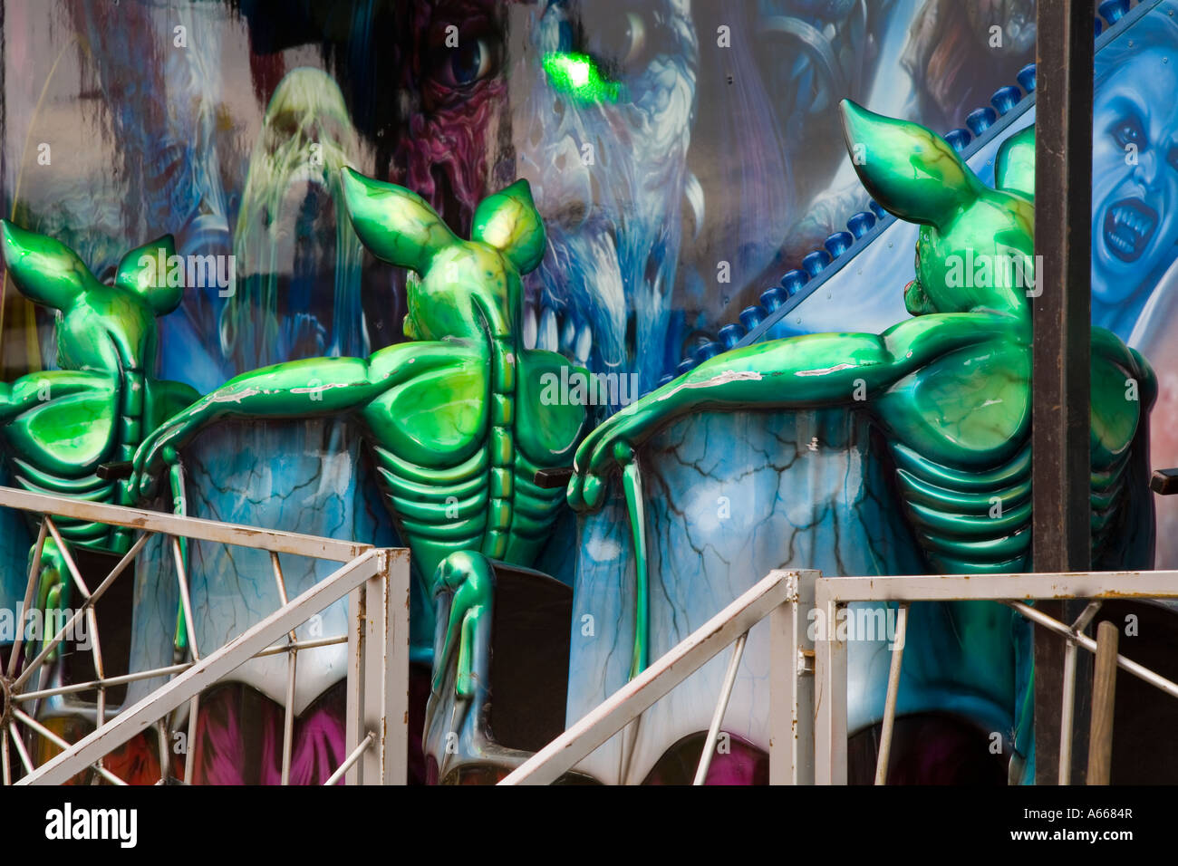 Ghost train ride funfair ride hi-res stock photography and images - Alamy