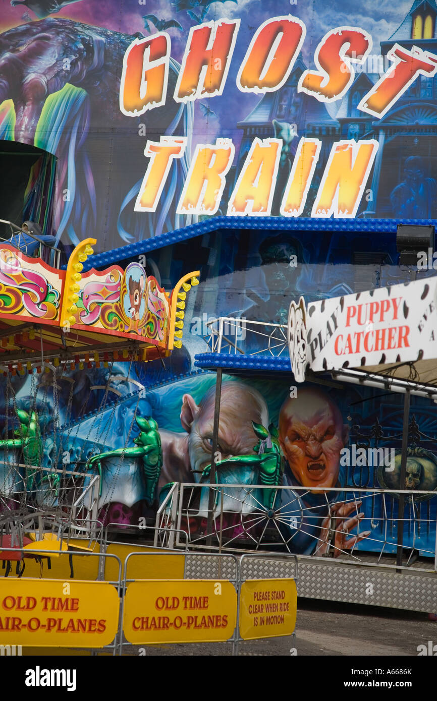 Collins travelling fair Ghost Train ride and amusement rides, amusement ...