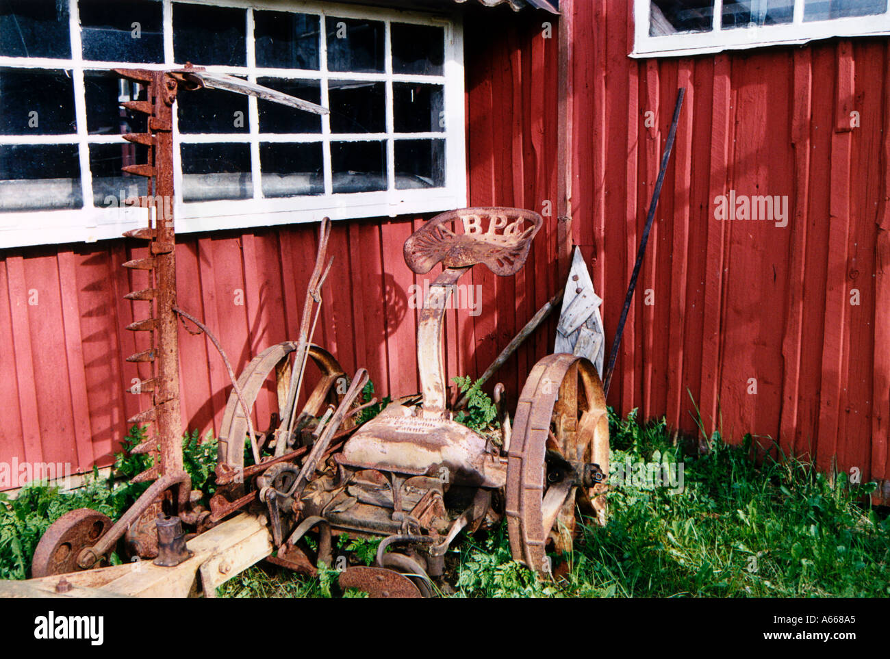 Old agricultural machine Stock Photo - Alamy