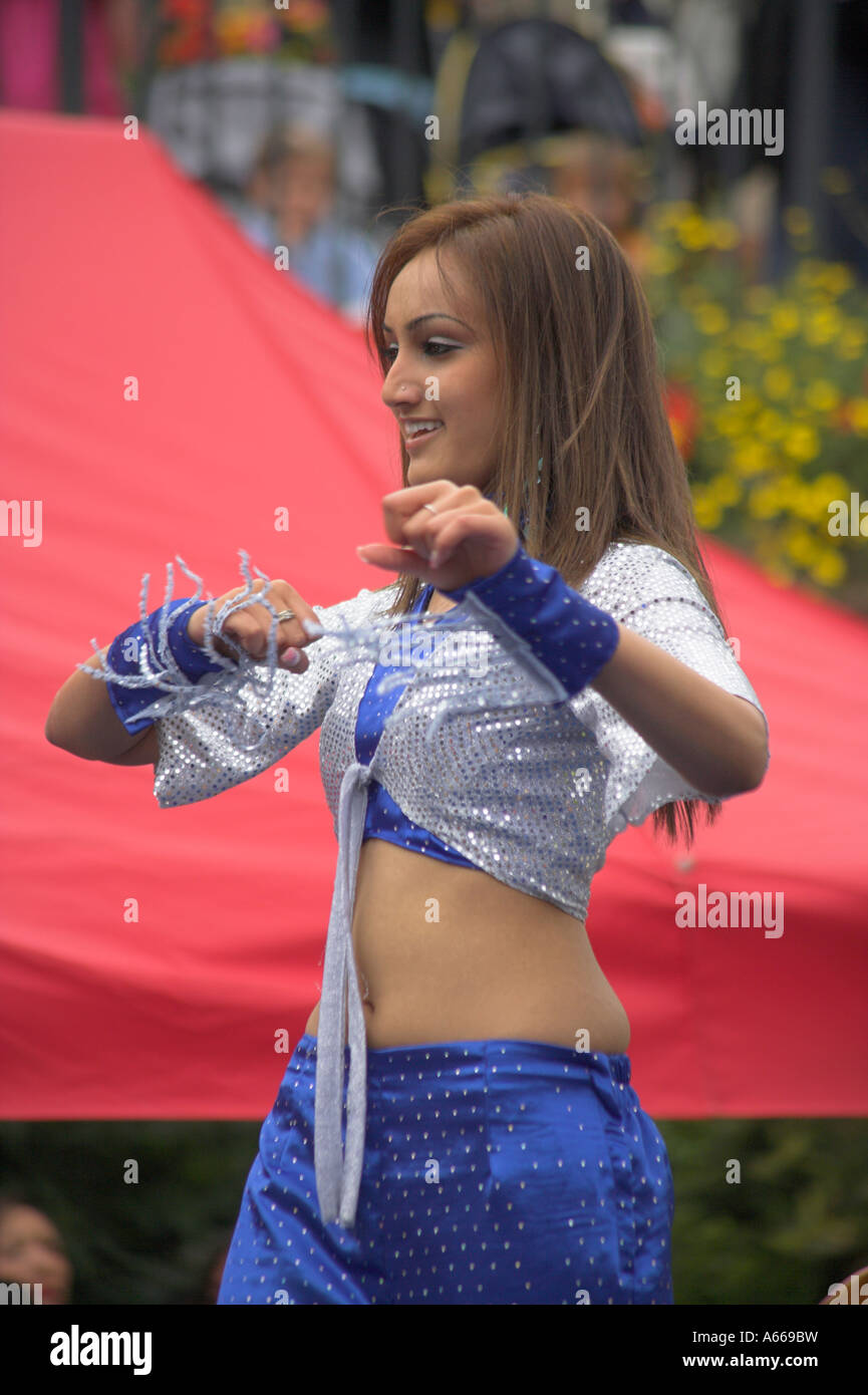 Bollywood girl dancing side view Stock Photo - Alamy