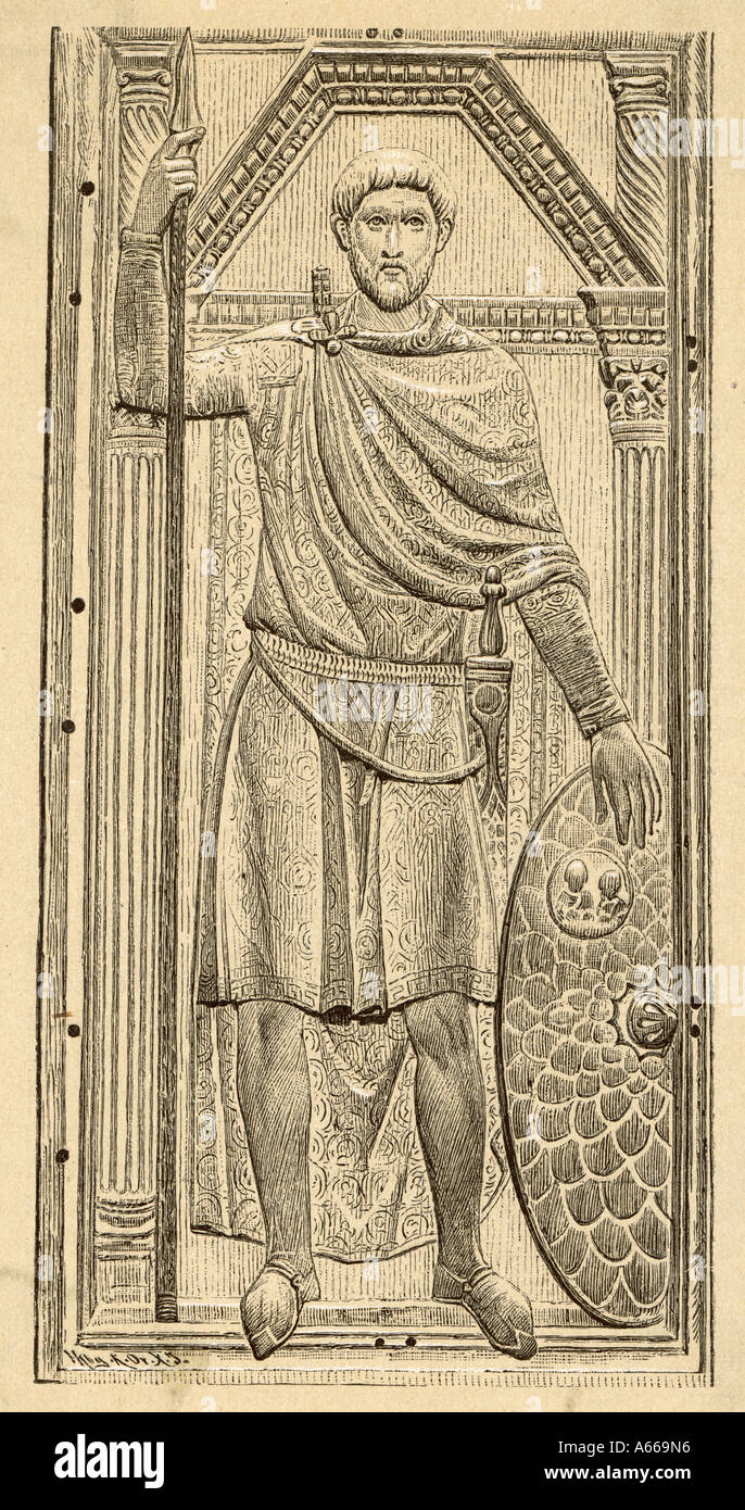 Flavius Aetius Relief Stock Photo - Alamy