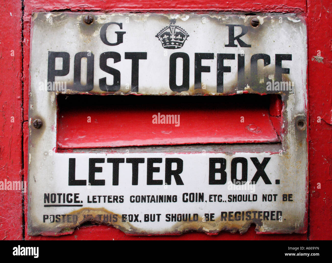 damaged post box Stock Photo - Alamy