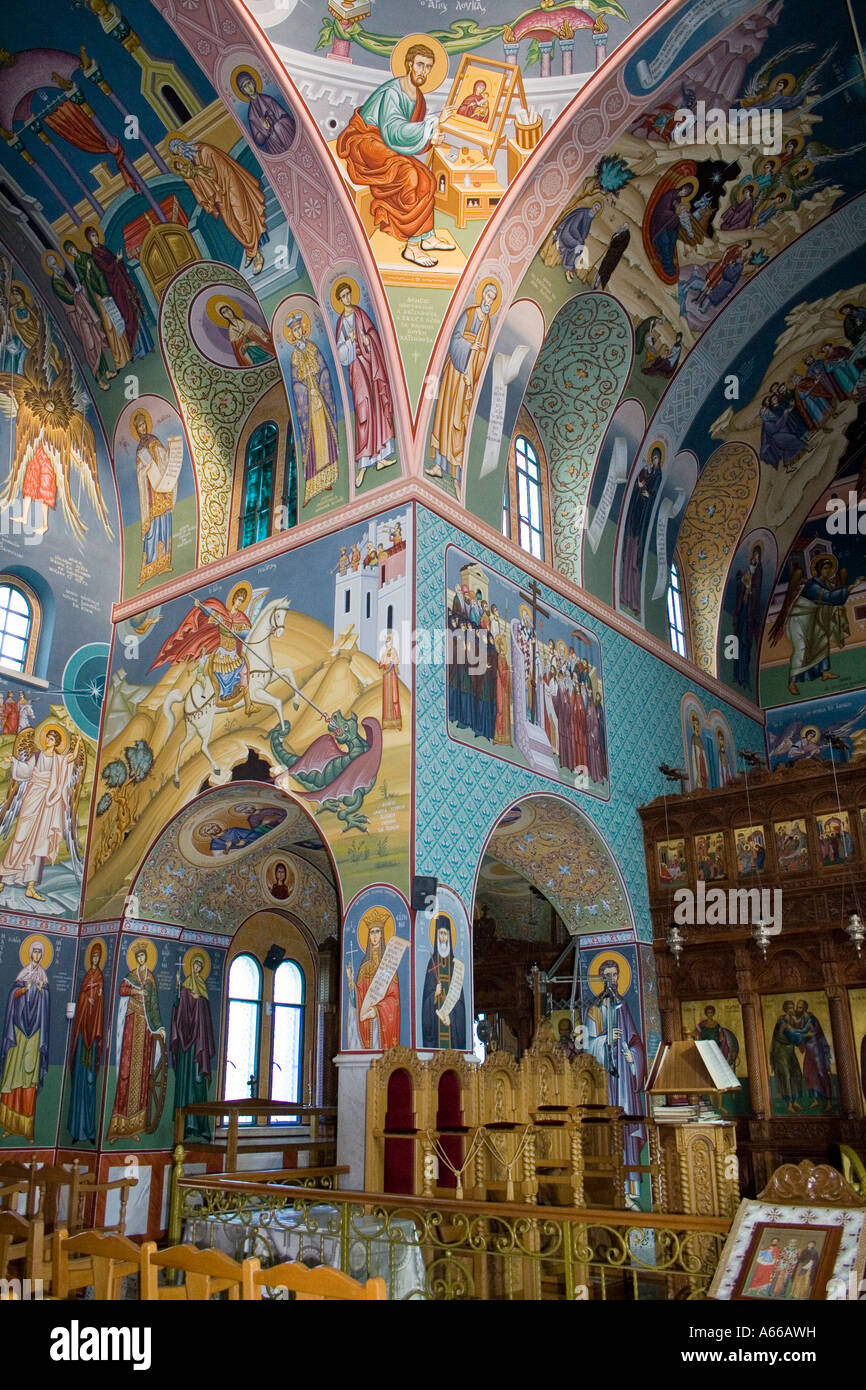 Interior of the church of Frenaros Cyprus Stock Photo - Alamy