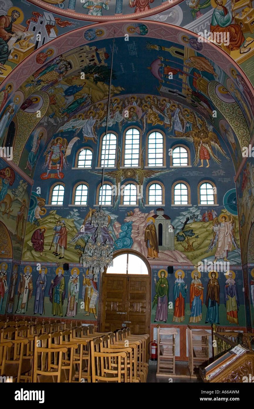 Interior of the church of Frenaros Cyprus Stock Photo - Alamy