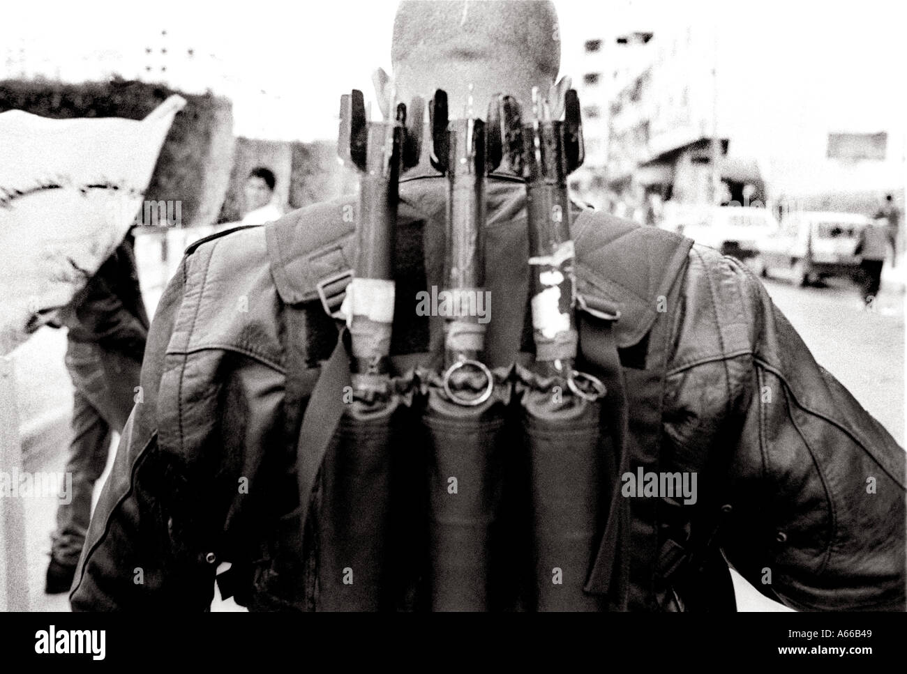 Man carrying rocket missiles Gaza, Middle east Stock Photo - Alamy