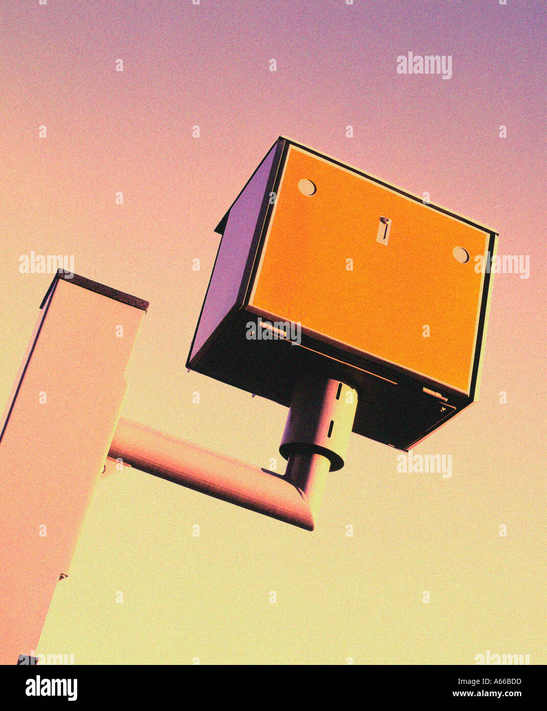 YELLOW GATSO SPEED CAMERA Stock Photo - Alamy