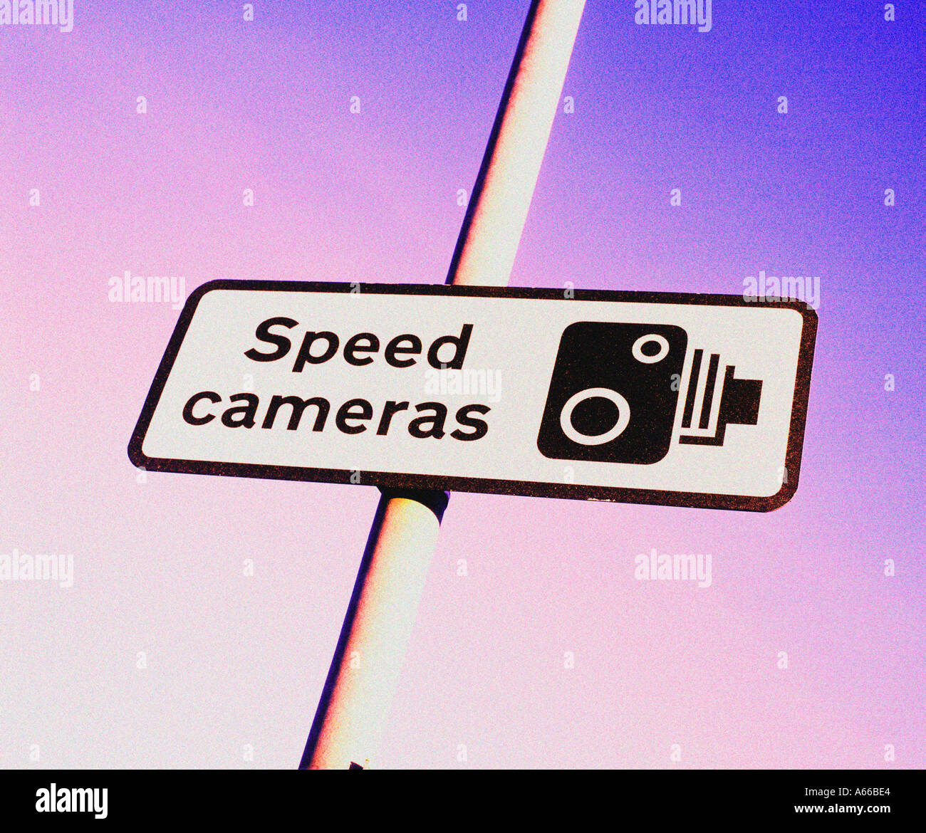 SPEED CAMERA WARNING SIGN Stock Photo - Alamy