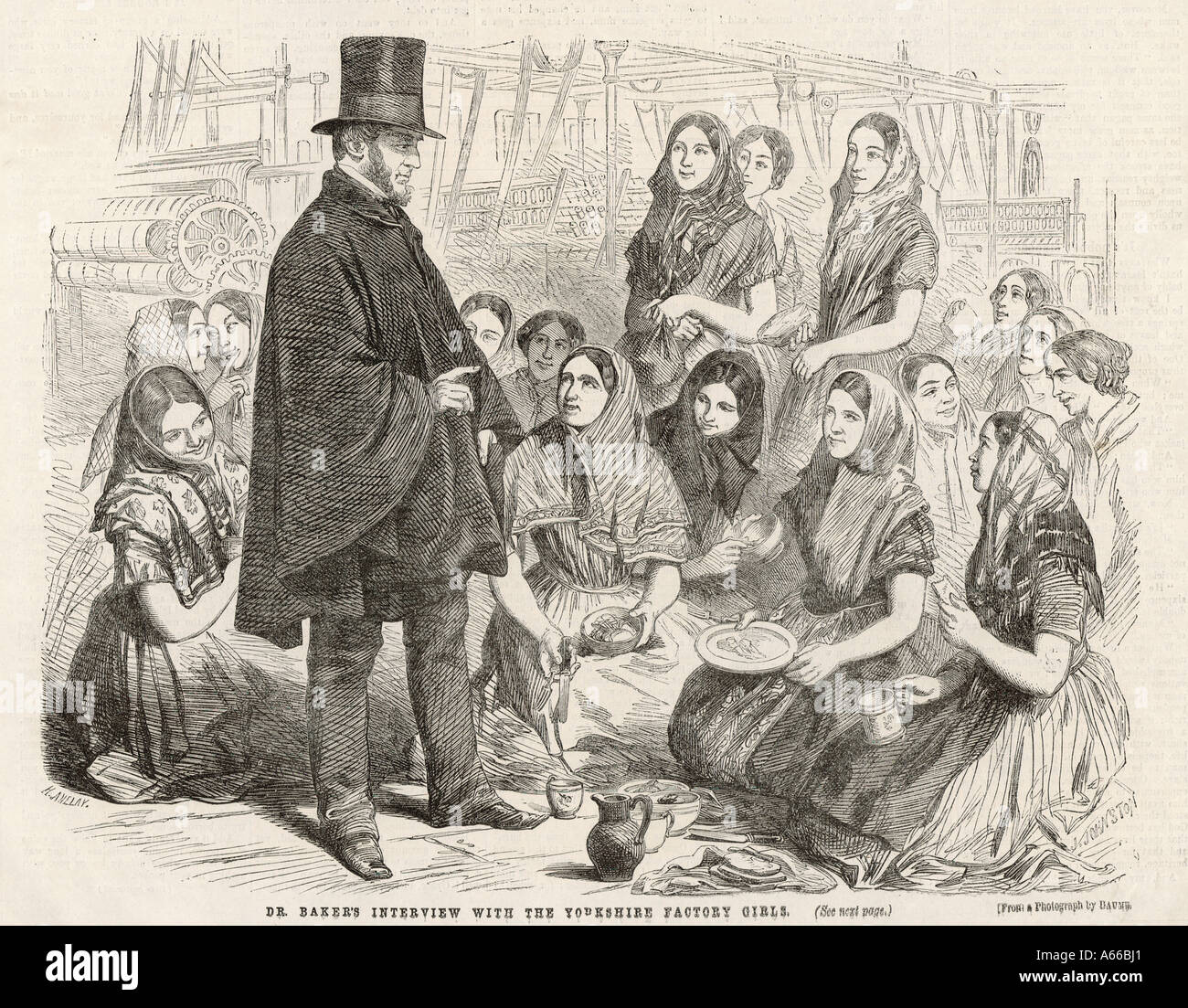 Mill Girls Lectured Stock Photo - Alamy