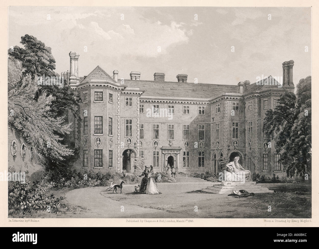 Ham House Surrey 1845 Stock Photo - Alamy
