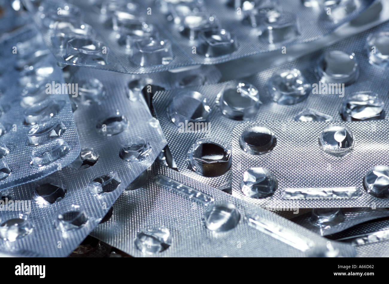 Medicine empty tablet blister packs Stock Photo - Alamy