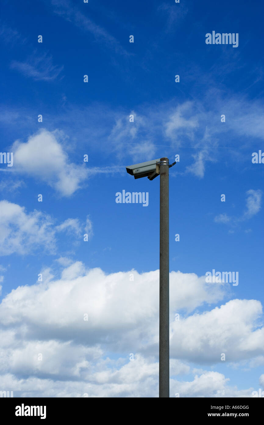 CCTV Camera against blue sky Stock Photo - Alamy