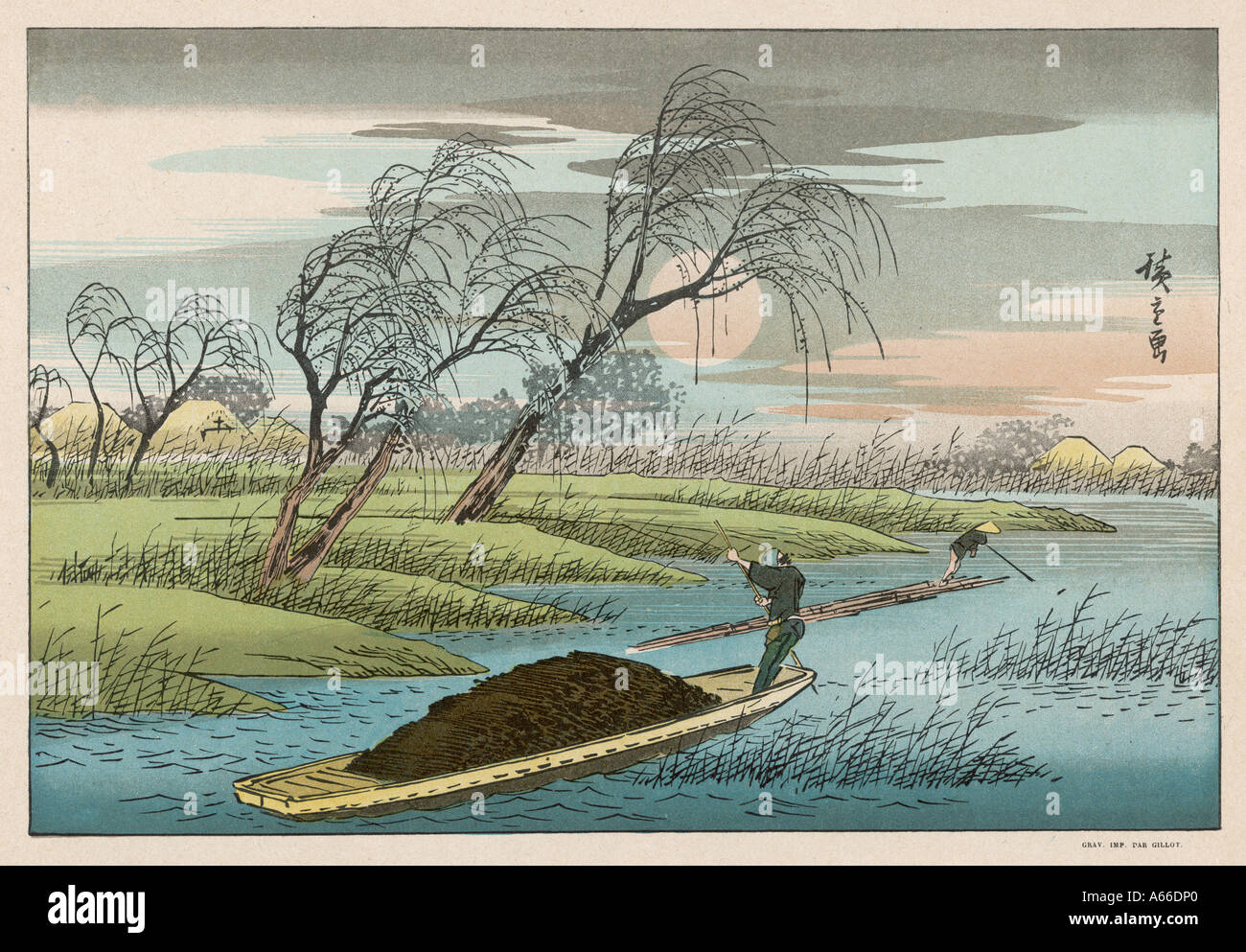 Japanese River Scene Stock Photo - Alamy