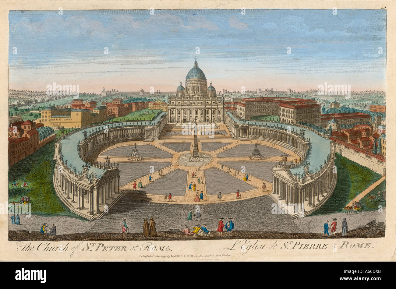 Rome Birds Eye View Perspective Saint Peter's Square, Vatican City