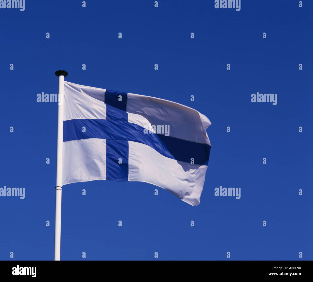 Finnish Flag, Finland Stock Photo - Alamy
