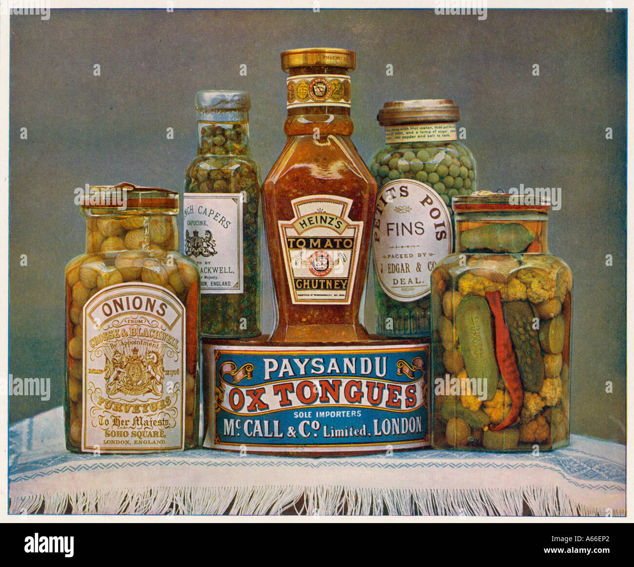 Canned Bottled Foods Stock Photo - Alamy