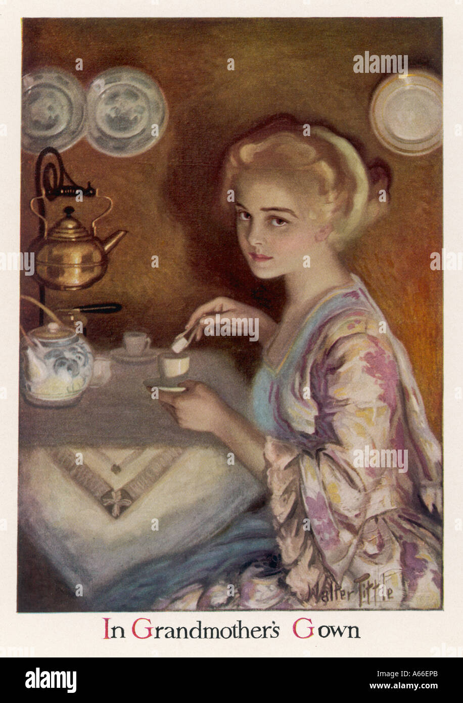 Female Type Girl Tea Stock Photo - Alamy