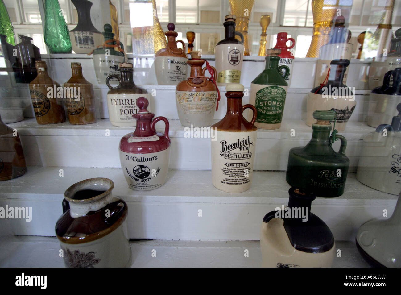 A DISPLAY OF DIFFERENT SHAPED BOTTLES BAPDb10257 HORIZONTAL Stock Photo ...