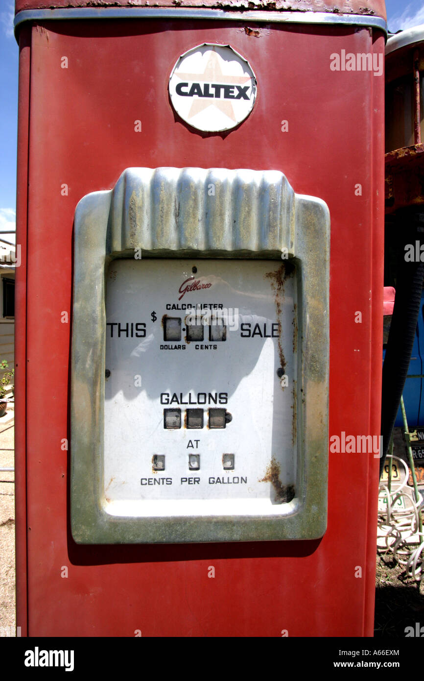 CLOSE UP OF A RED PETROL PUMP BAPDb10260 VERTICAL Stock Photo - Alamy