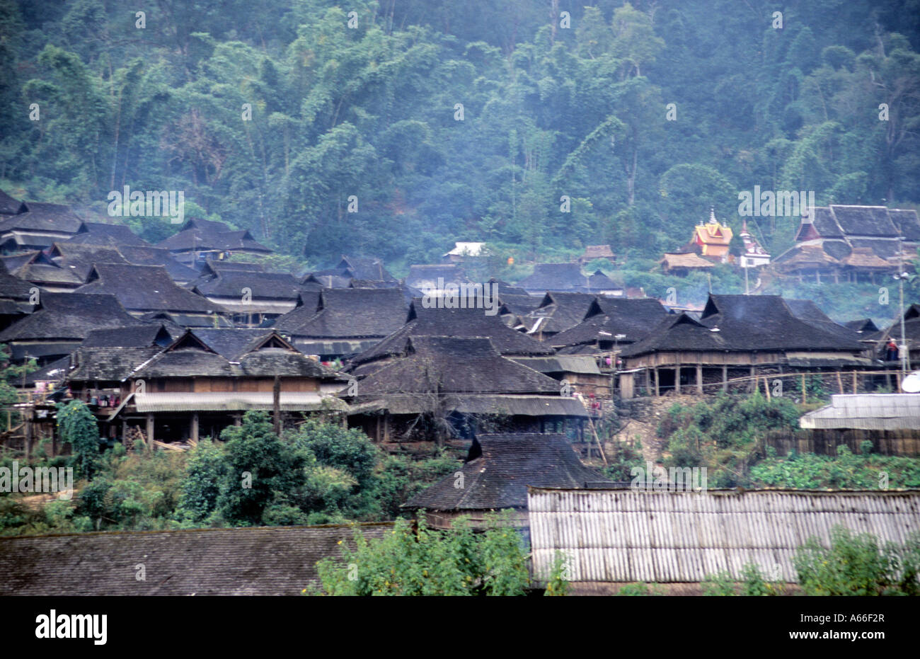Manpo, a village of the Bulang minority in the clouded hills of ...