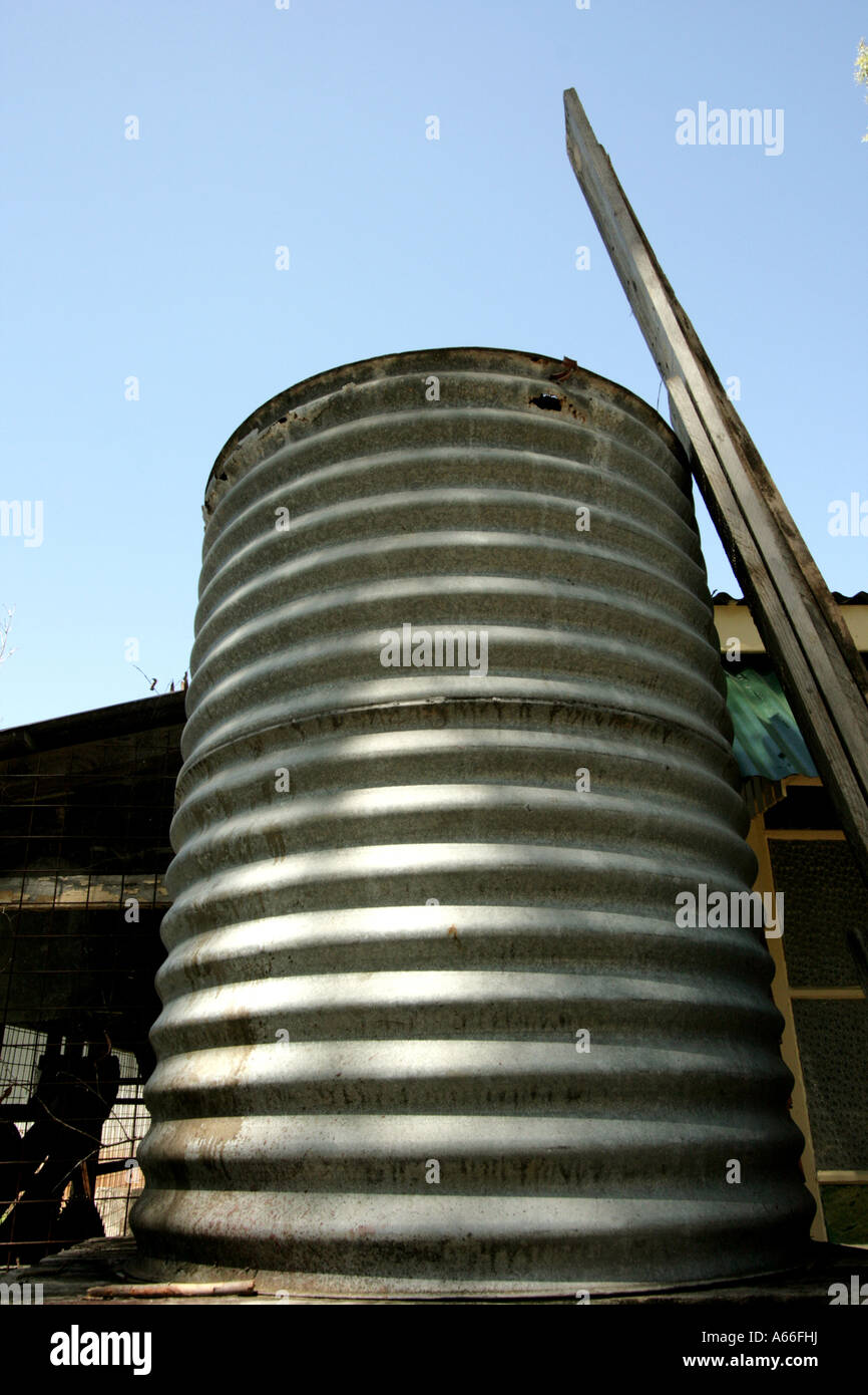 Old corrugated iron water tank hi-res stock photography and images - Alamy