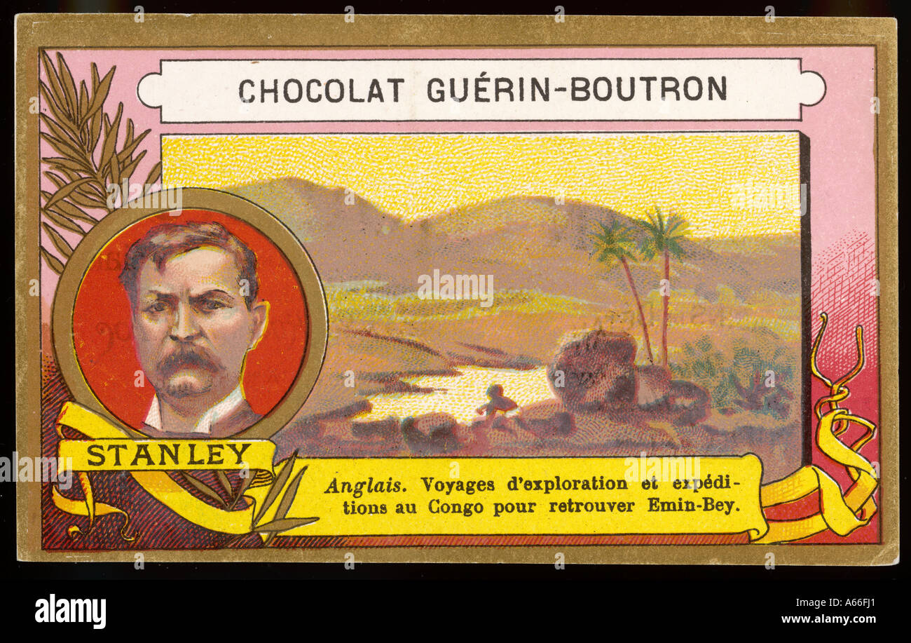 H M Stanley Card Stock Photo - Alamy