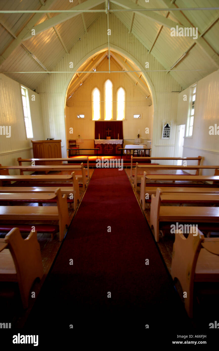 INSIDE OLD CHURCH WITH STAINED GLASS WINDOWS VERTICAL BDB10366 Stock ...
