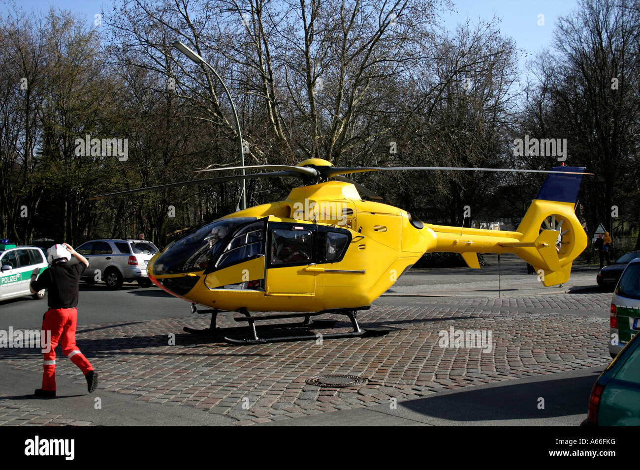 rescue helicopter with paramedic Stock Photo - Alamy
