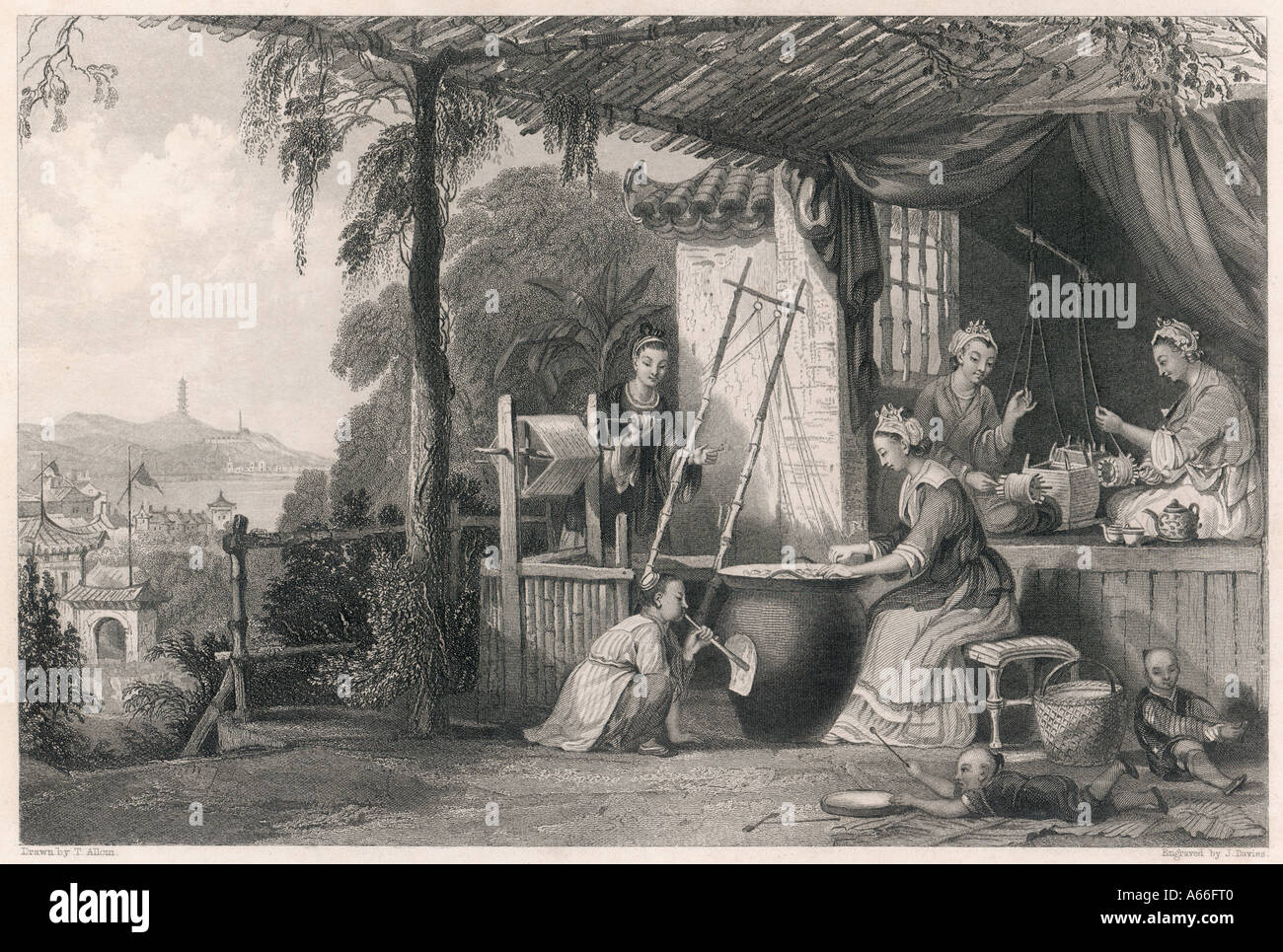 Reeling silk hi-res stock photography and images - Alamy