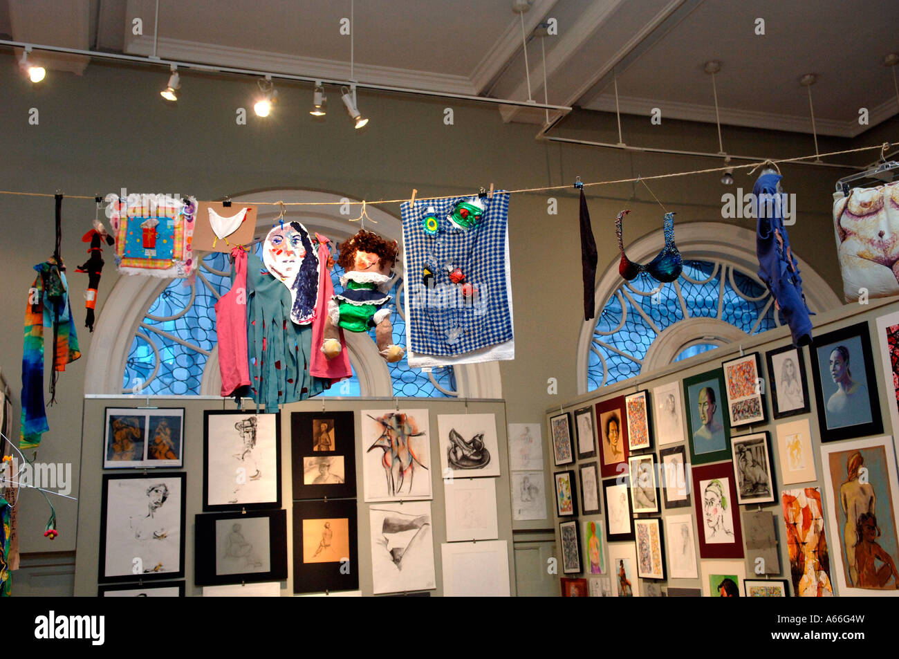 Student art show at the Art Student s League Stock Photo - Alamy