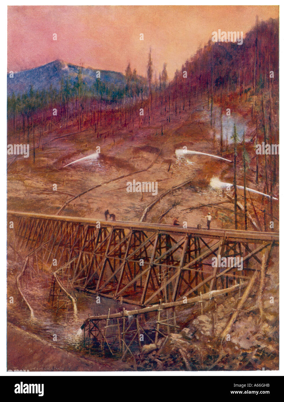 Building Trestle Viaduct Stock Photo - Alamy