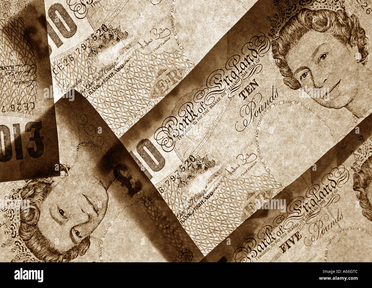 English Pound Notes Stock Photo - Alamy