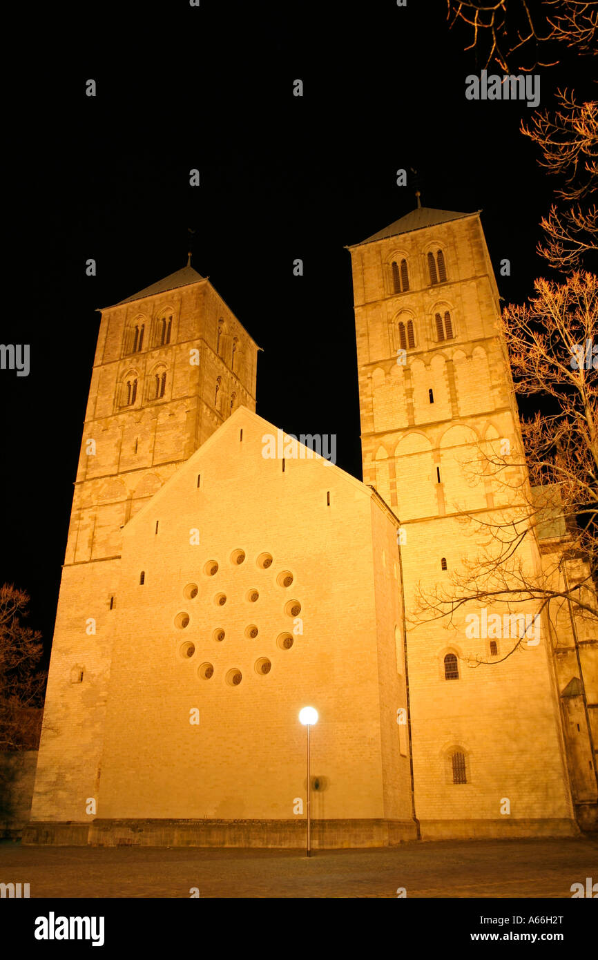 two church towers munster germany Stock Photo - Alamy