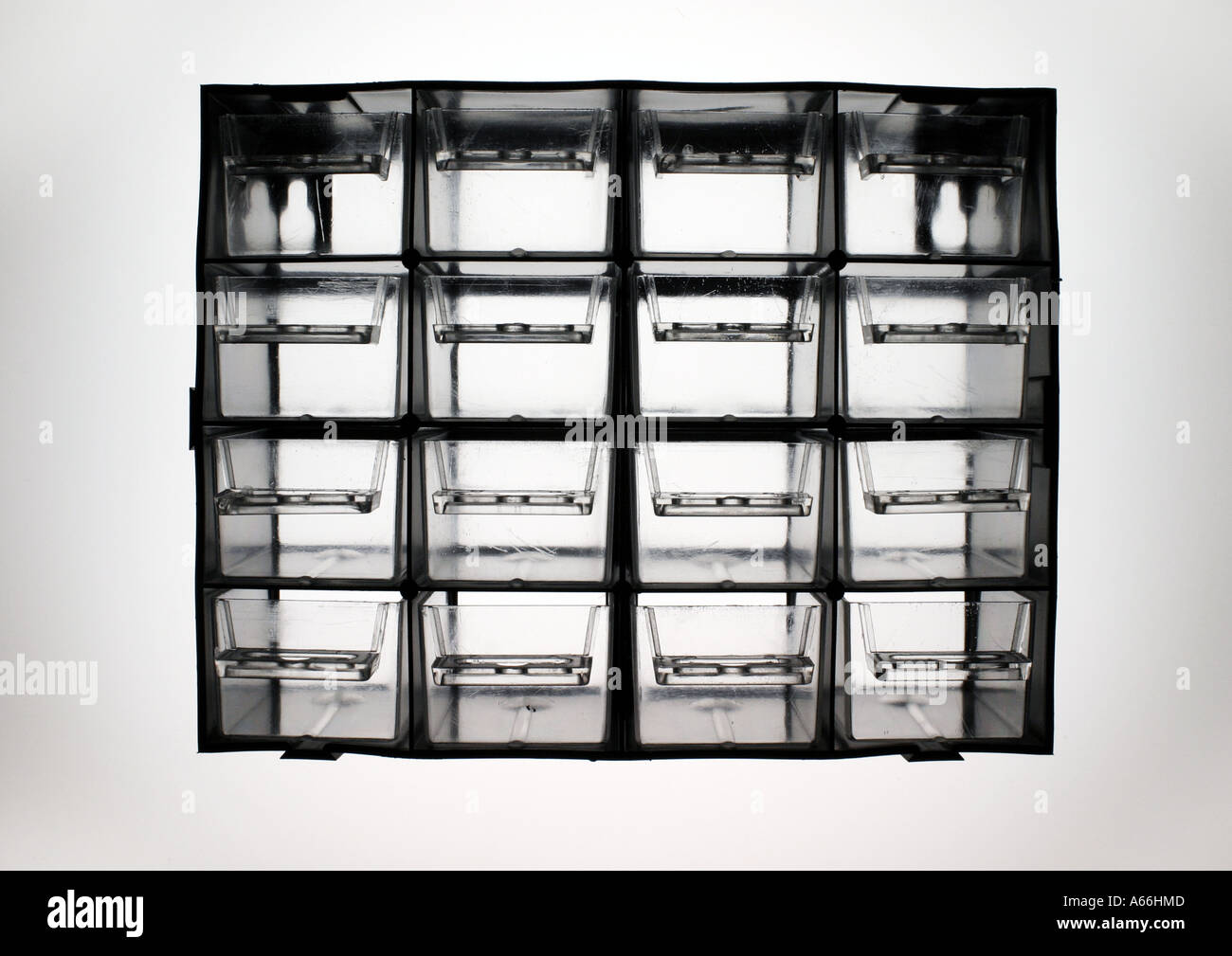 Clear Boxes Rack Stock Photo - Alamy