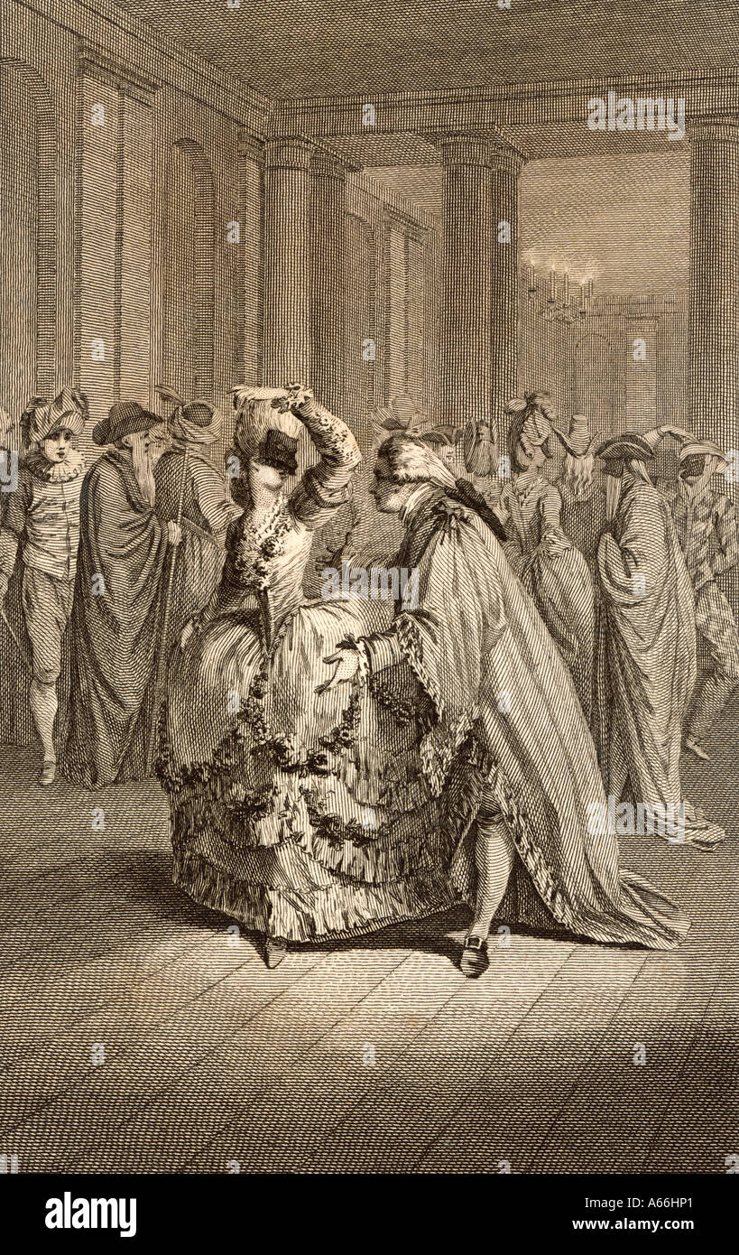 An 18th Century Masque Stock Photo - Alamy