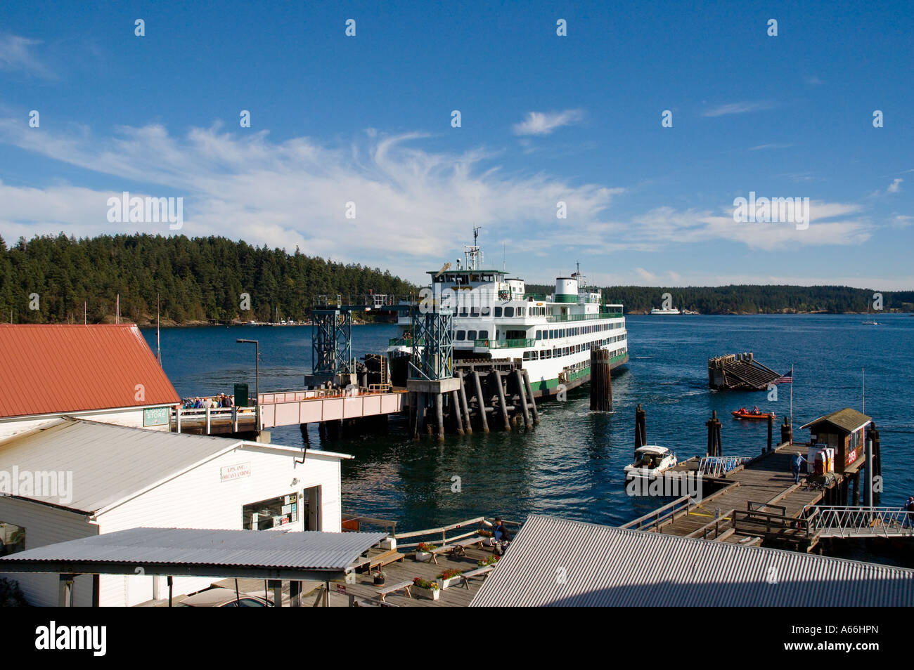 Ferry M/V Yakima Unloading at Orcas Island,WA Stock Photo - Alamy