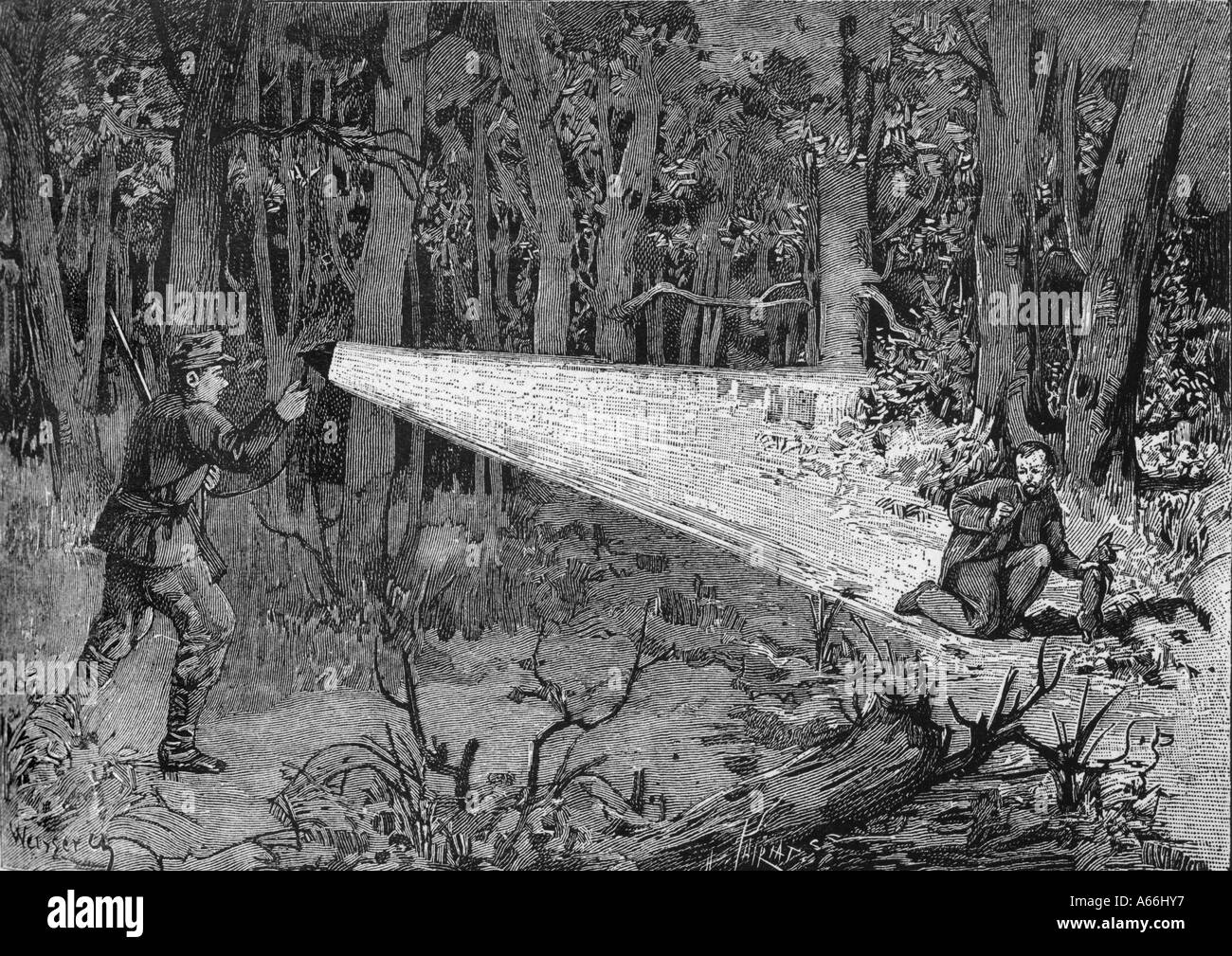 Soldier searchlight hi-res stock photography and images - Alamy