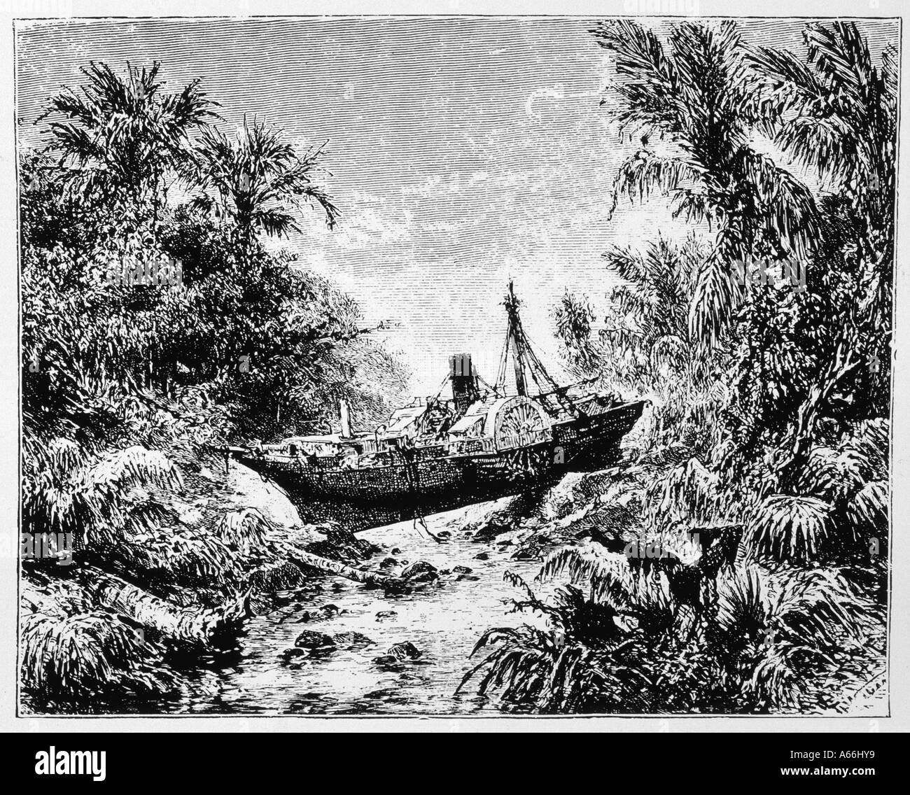 Krakatoa Ship Beached Stock Photo - Alamy