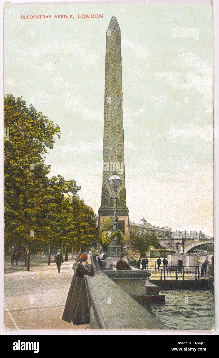 Cleopatra Needle C1905 Stock Photo - Alamy