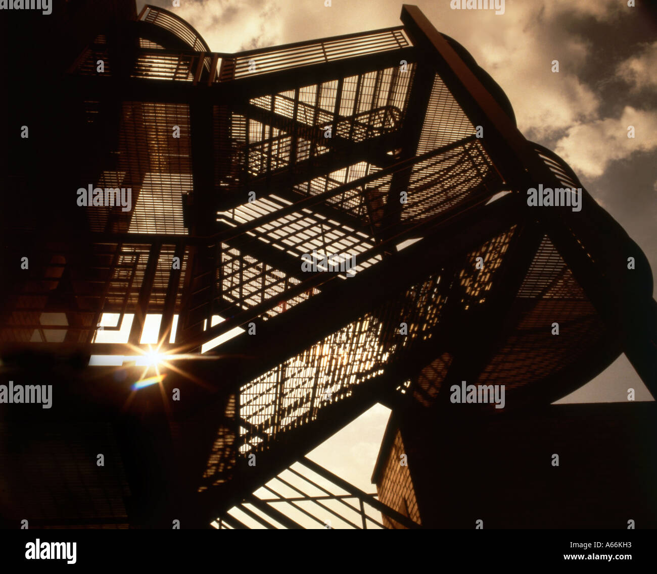 Steel Fire Escape Stock Photo - Alamy
