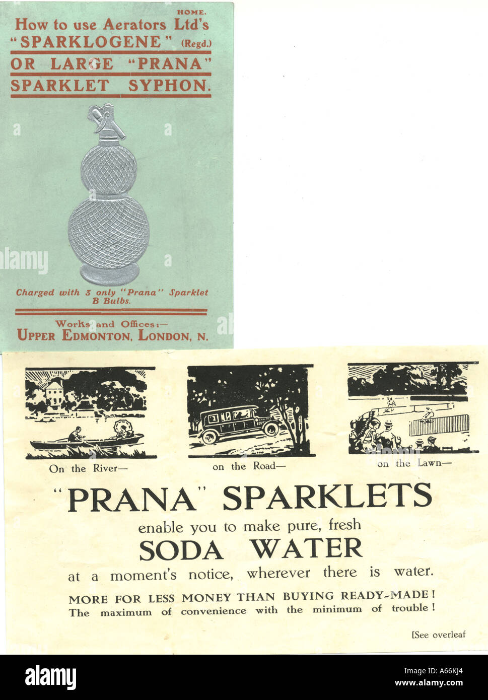 Soda Water advertisements circa 1925 Stock Photo - Alamy