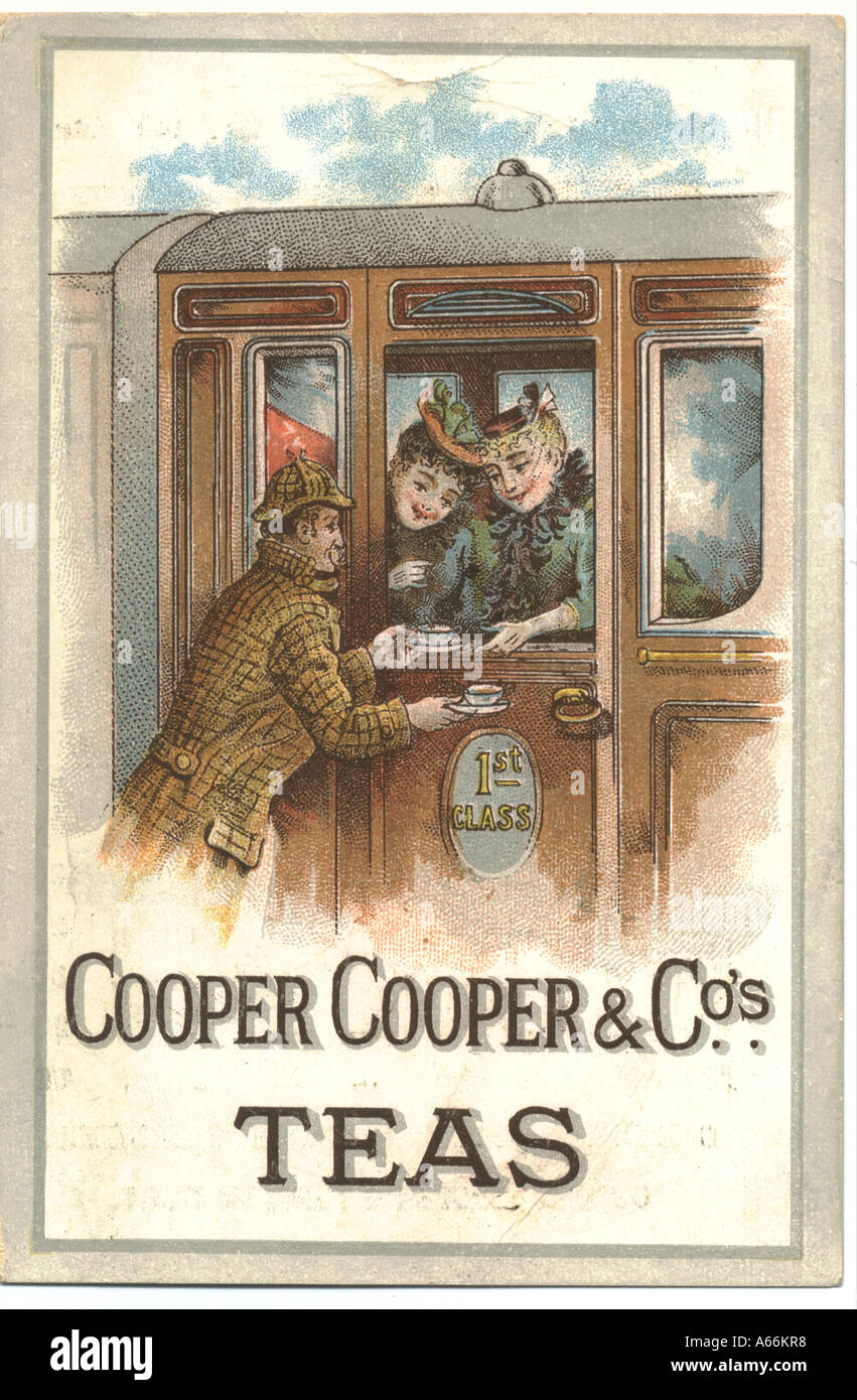 Cooper Cooper & Co's Teas advertisement circa 1895 Stock Photo - Alamy