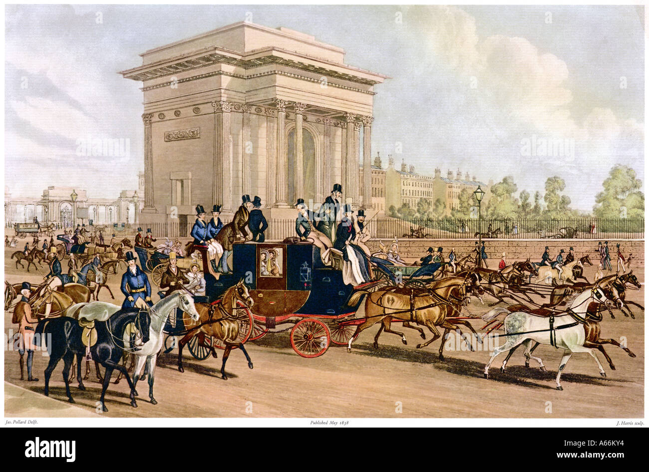 Hyde Park Corner 1838 Stock Photo - Alamy