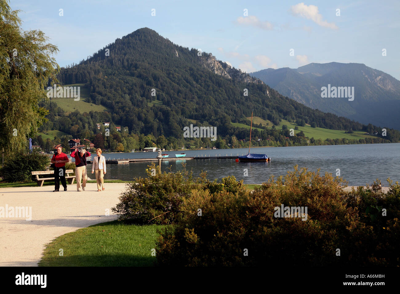 Tourist area of the Schliersee in Bavaria Germany Europe Germany ...