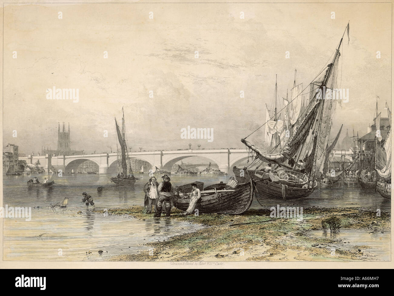 London Bridge 1832 Stock Photo - Alamy