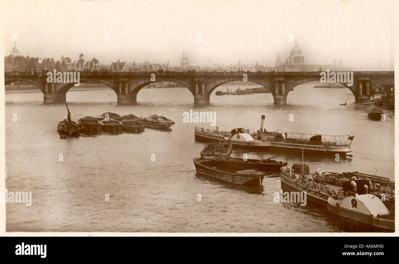 Waterloo Bridge 1917 Stock Photo - Alamy