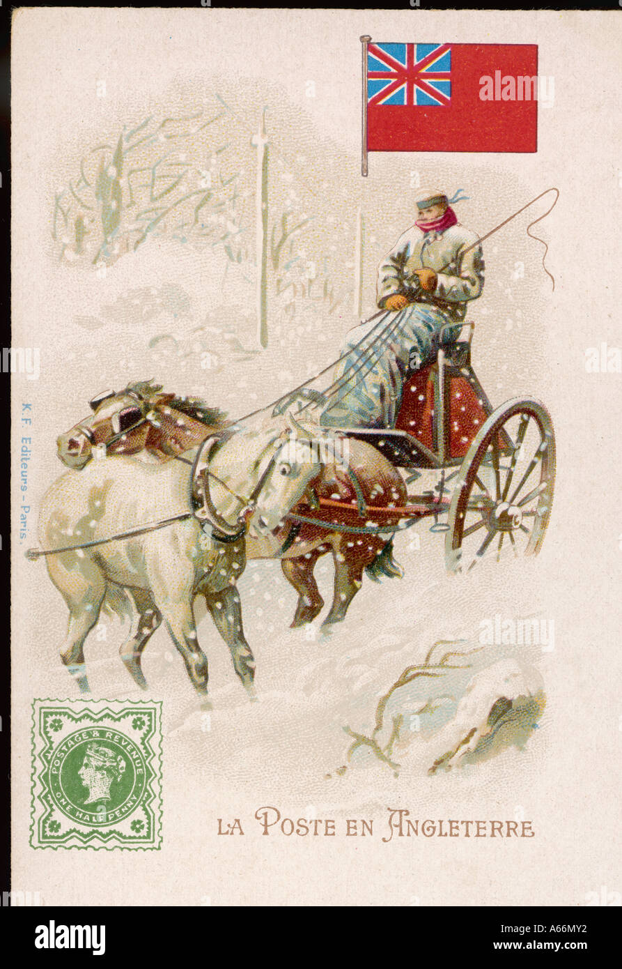 British Postman In Snow Stock Photo - Alamy