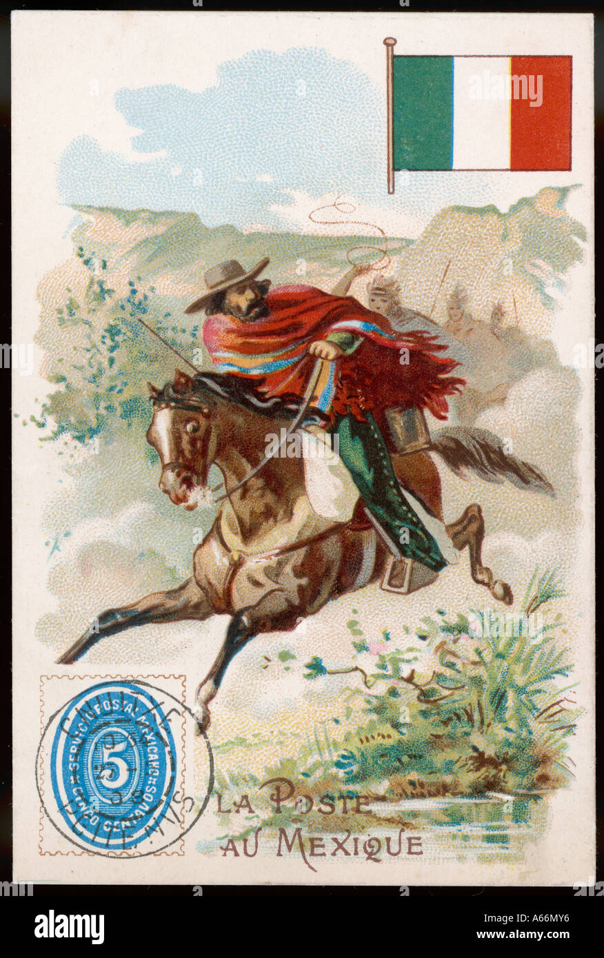 The mexican postman needs fast horse hi-res stock photography and ...
