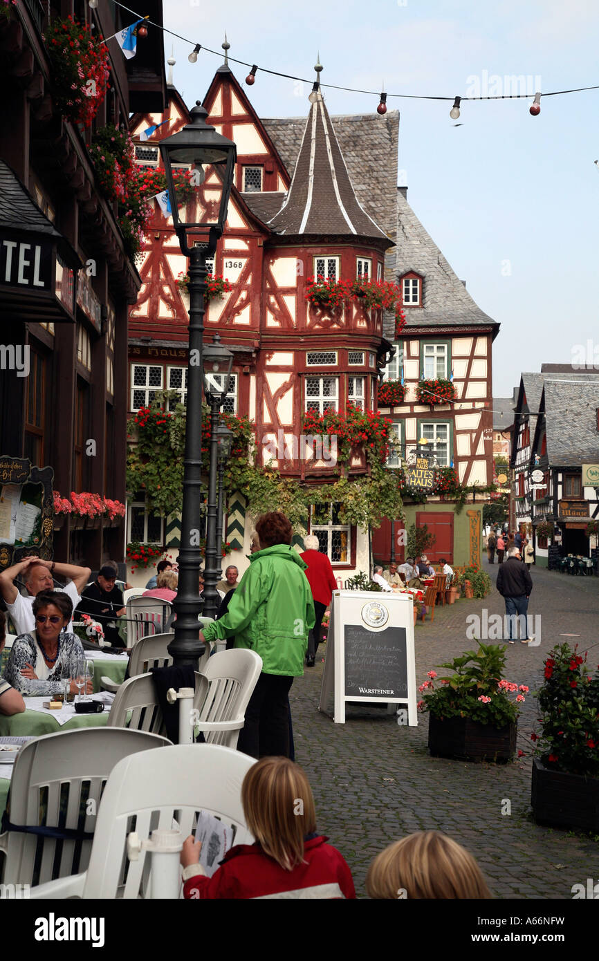 Historic and pictorial ancient town of Bacharach on the Rhein in ...